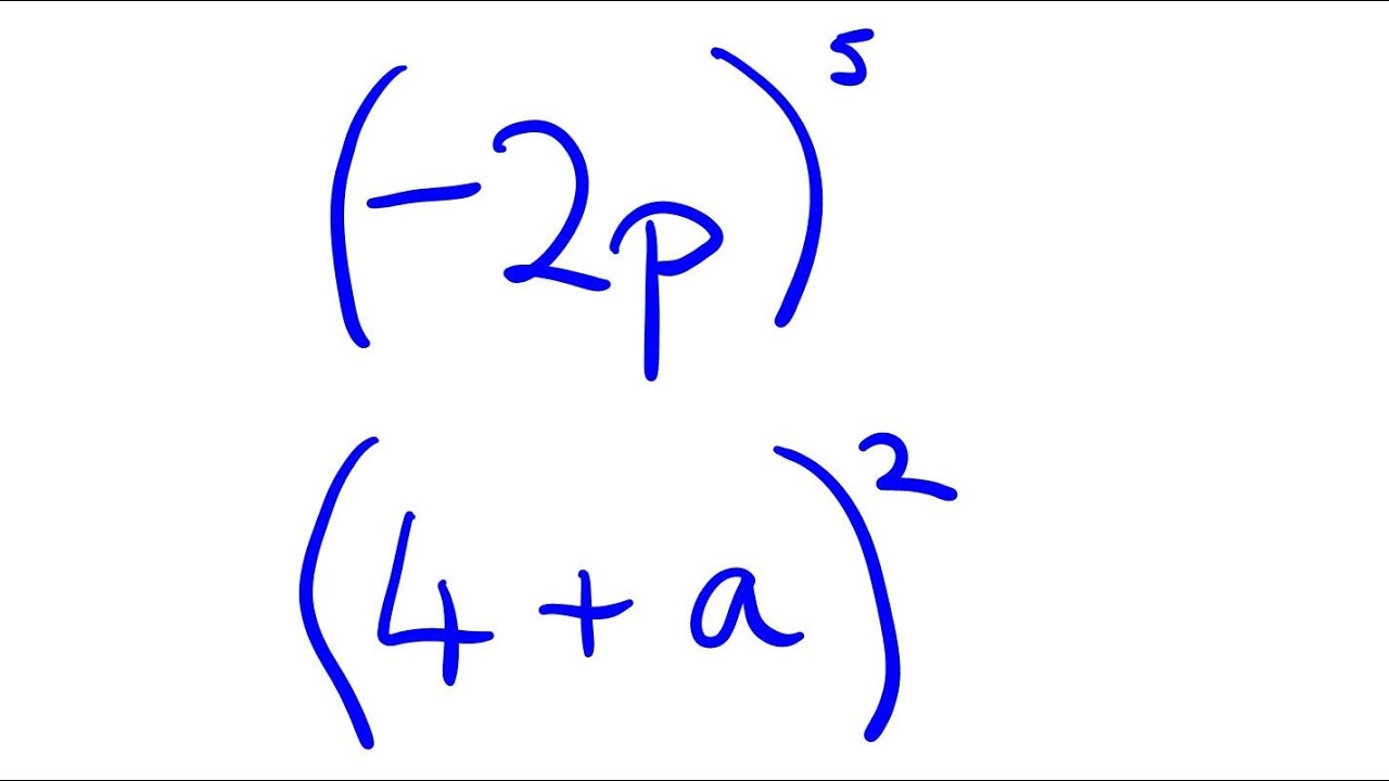 Expand brackets with powers or indices - YouTube