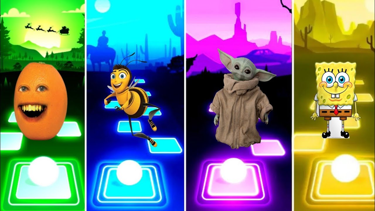 Annoying Orange🆚Bee🆚Baby Yoda🆚SpongeBob SquarePants🌟Who is best?? - YouTube