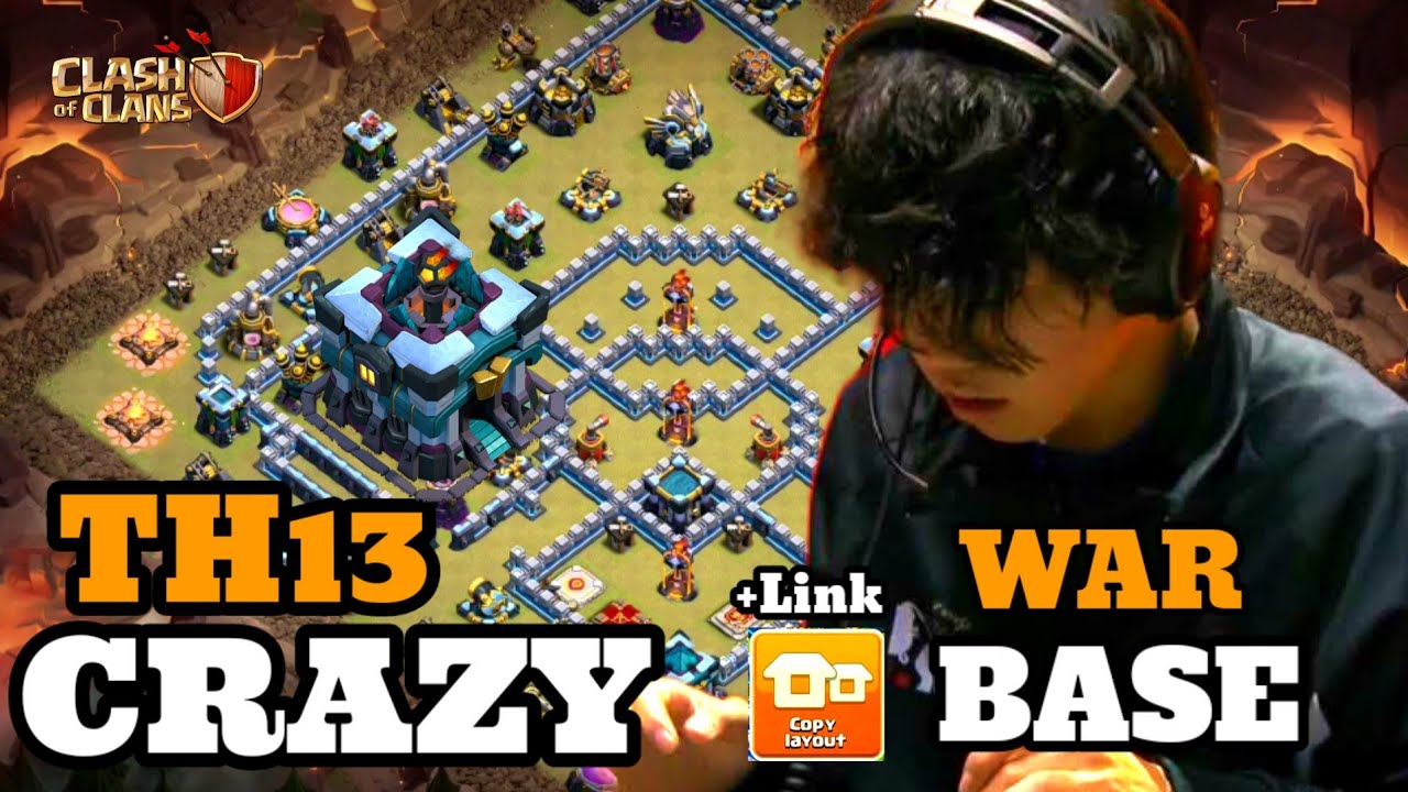 TH13 NEW CRAZY 2023 TOP WAR BASE ! WAR BASE TH13 | TH13 CWL +WAR BASE ...