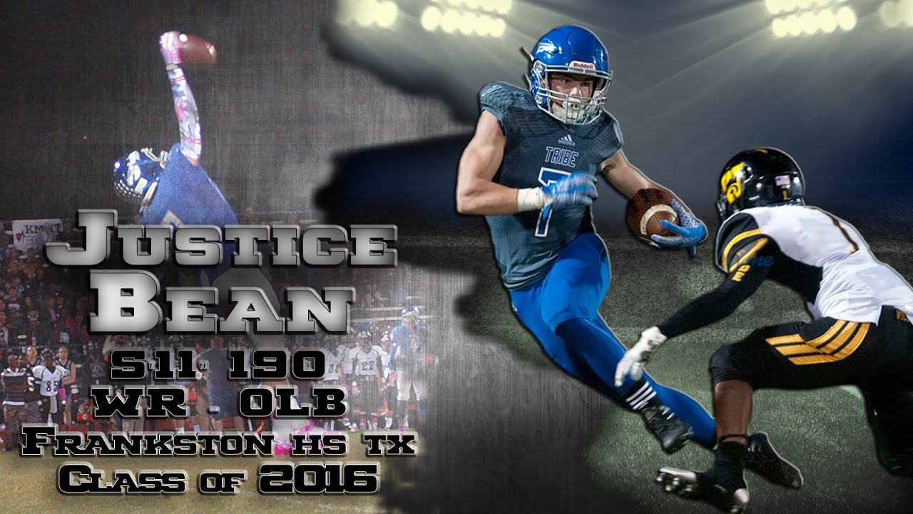 Justice Bean 5'11" 190 WR/OLB SR Season Highlights - Frankston HS, TX ...