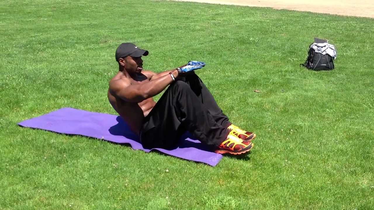 Ab Exercise - Sit Up Knee Tuck - YouTube