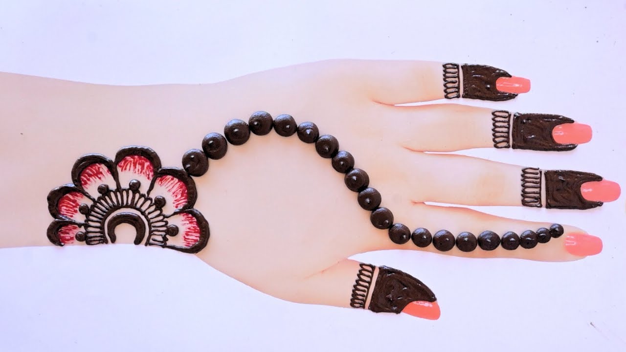 New Simple flower Dot mehndi design | simple mehndi design | mehndi ...