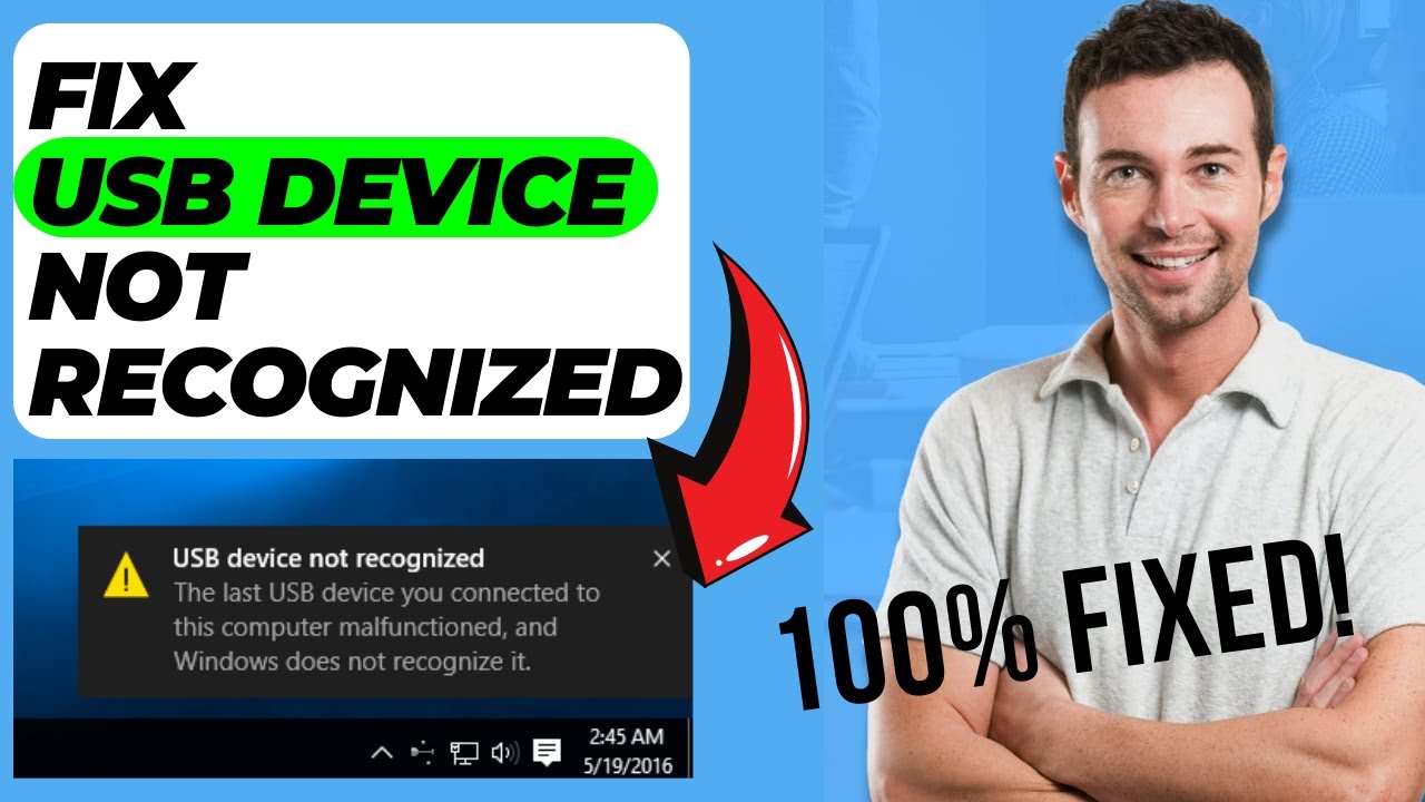 How To Fix USB Device Not Recognized in Windows 11 10 usb device not ...