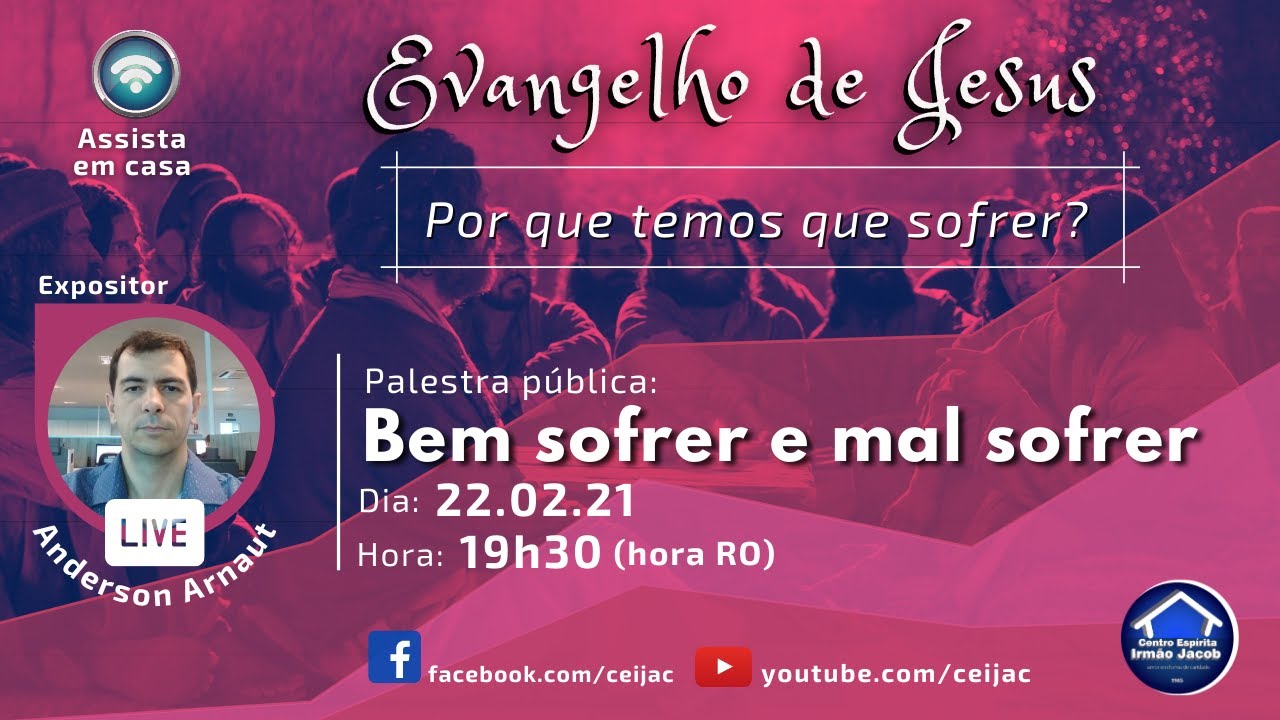 Palestra: Bem sofre e mal sofrer - Expositor: Anderson Arnaut - YouTube
