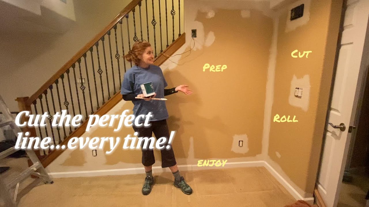 Cutting a perfect straight line on textured walls/painting a wall from ...