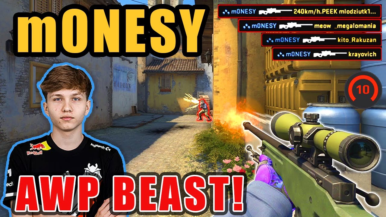 AWP BEAST! ~ m0NESY FACEIT Inferno POV // 3.44 KD ~ 2.38 HLTV - YouTube
