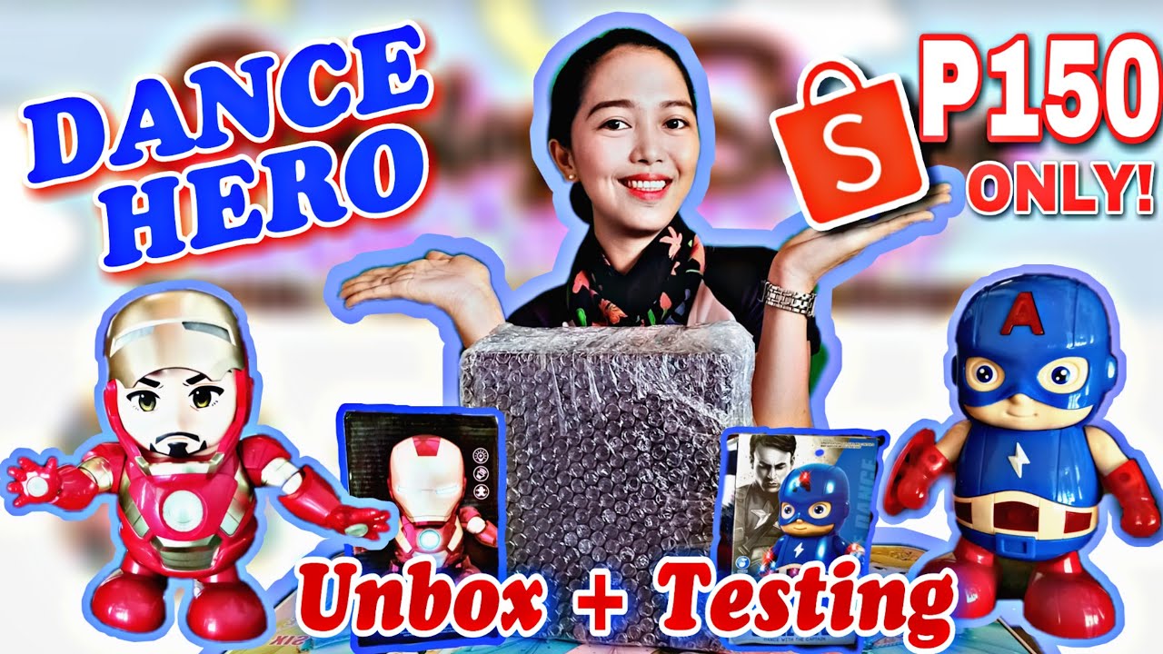 DANCE HERO UNBOX + TESTING | IRONMAN VS CAPTAIN AMERICA | DANCING ROBOT ...