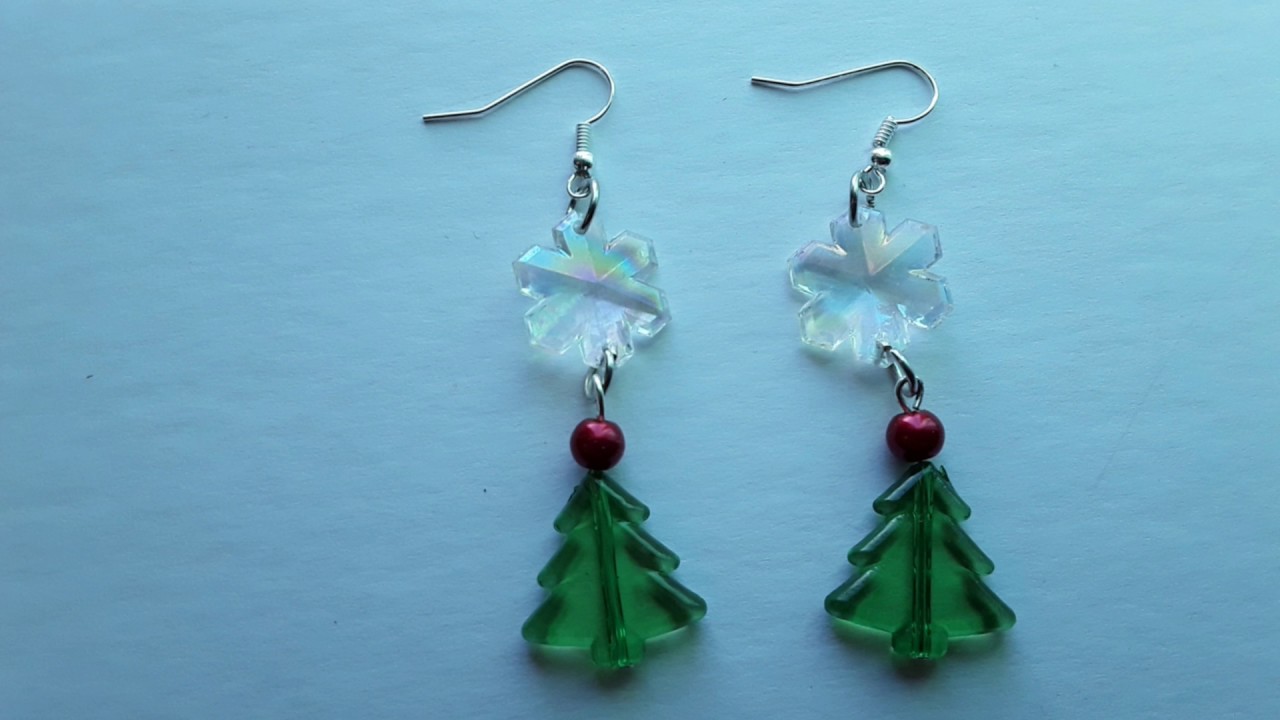 Christmas Party Earrings - Tutorial - YouTube