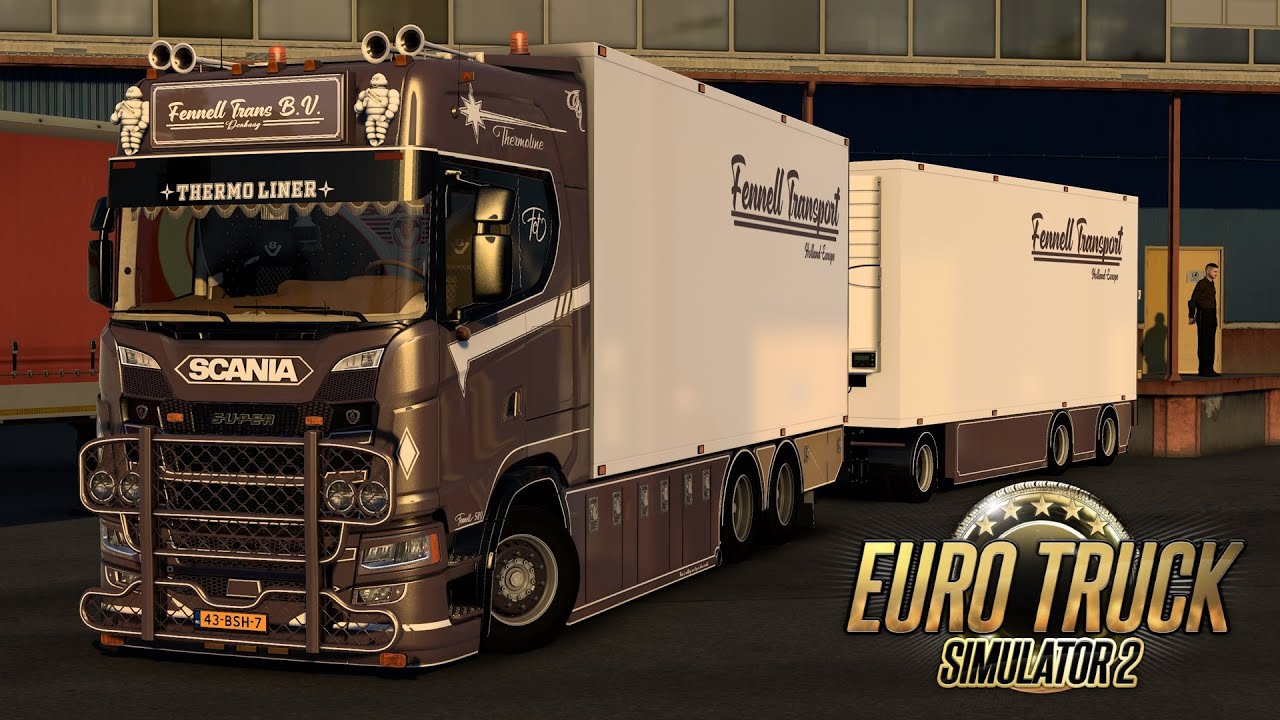 DIKKE TANDEM MET OPEN PIPE + FILE RIJDEN!? - Euro Truck Simulator 2 ...