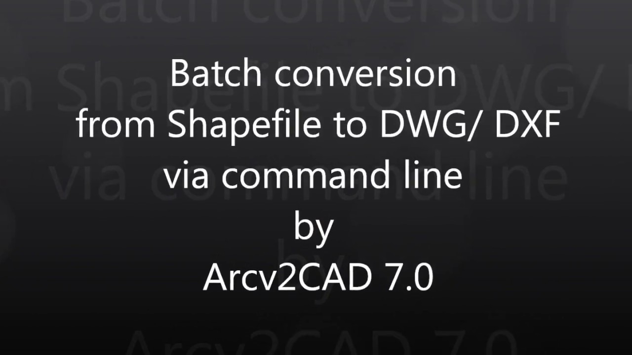 Arcv2CAD batch conversion wildcard naming HD - YouTube