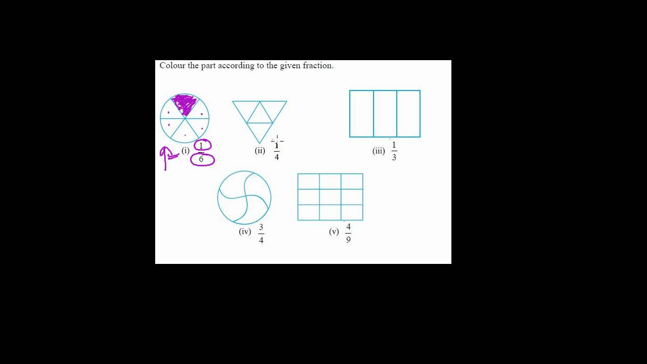 How to Colour Given Fraction into Picture - YouTube
