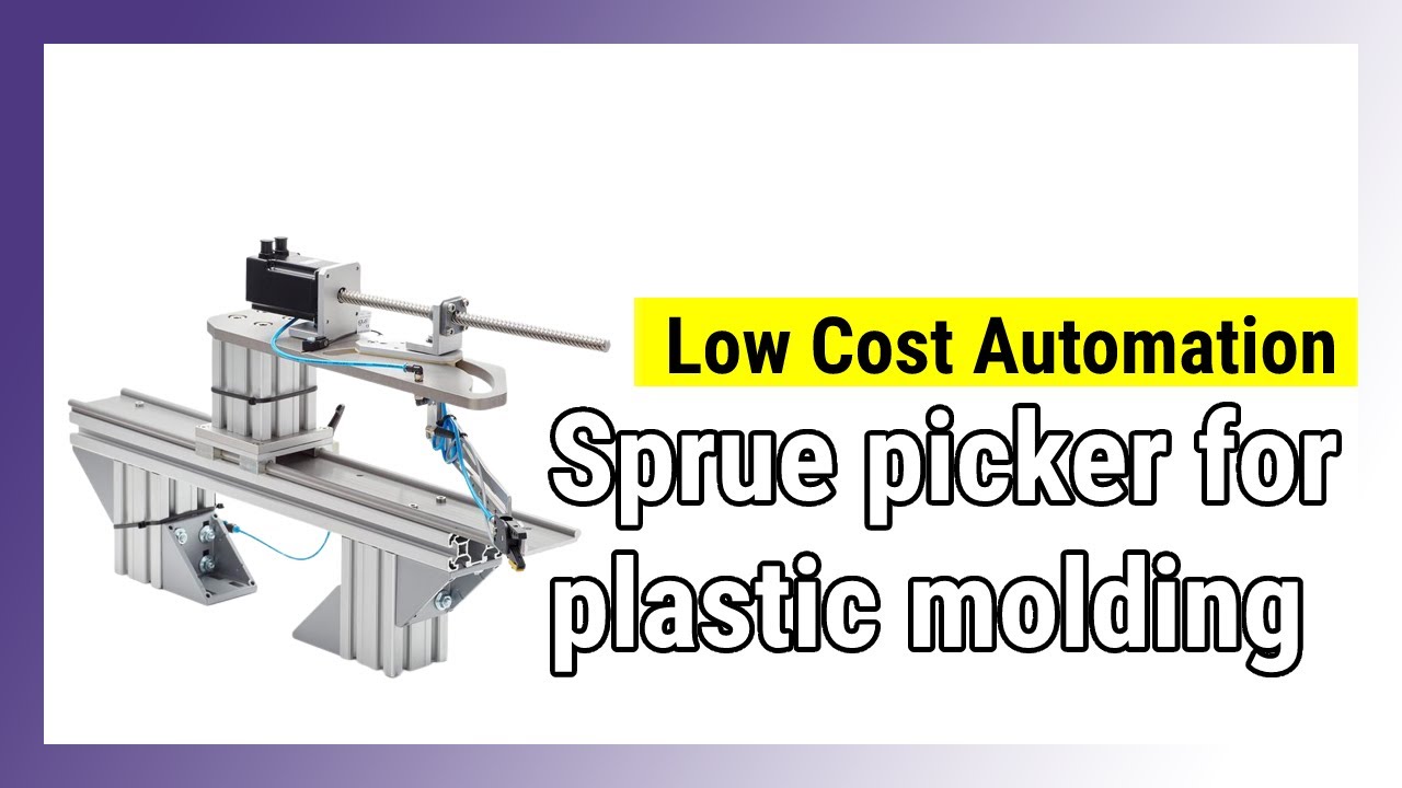 Low cost sprue picker for plastic molding machine - YouTube