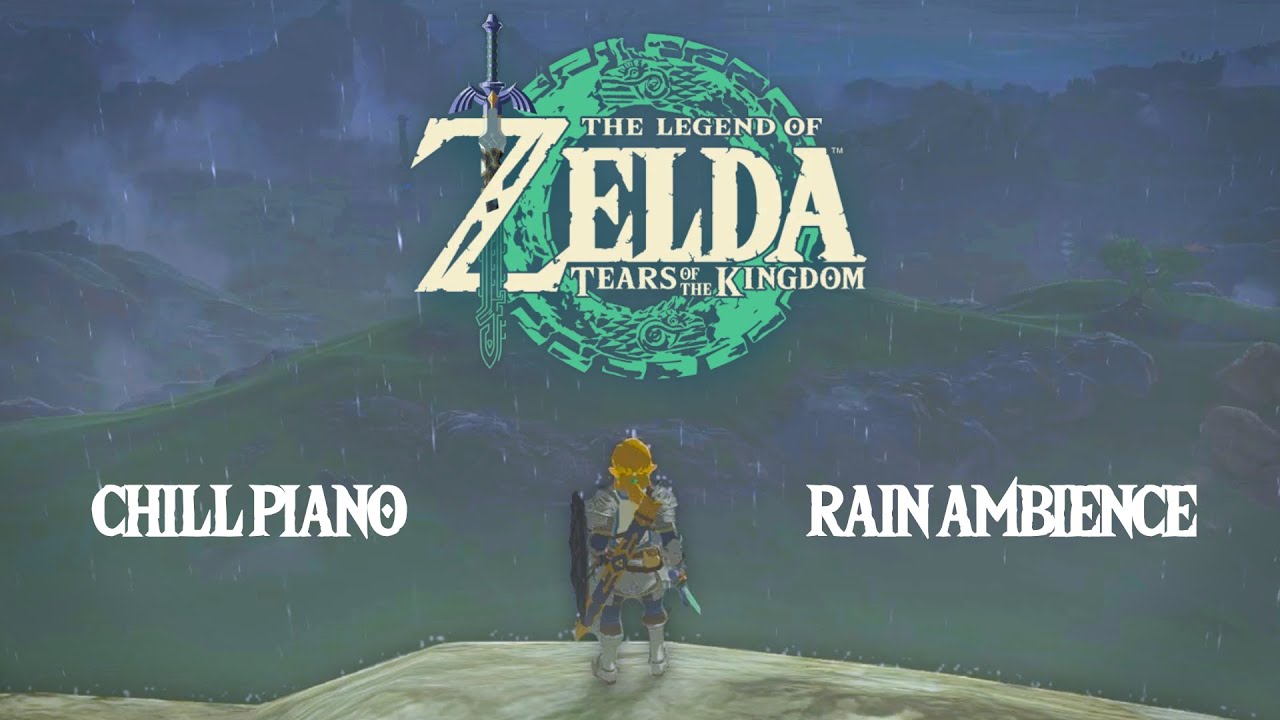 Cozy Zelda Tears of the Kingdom Piano Music with Relaxing Rain [ for ...