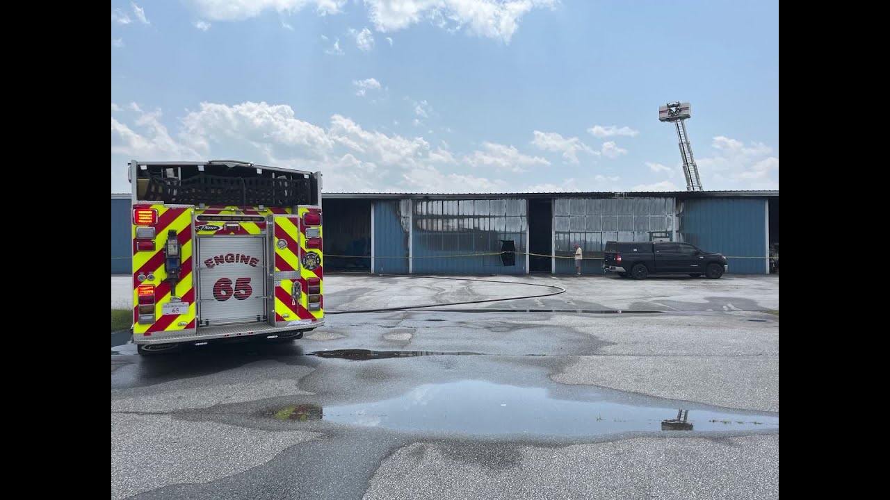 Video shows burned hangar after fire at Upstate airport - YouTube