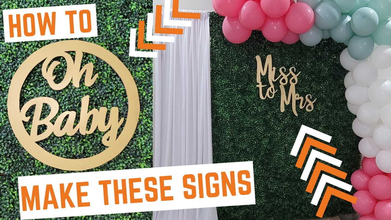 Wood Backdrop Sign part 2 - YouTube