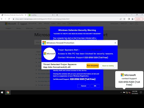 020 8156 5301 fake Microsoft Support alert removal. - YouTube