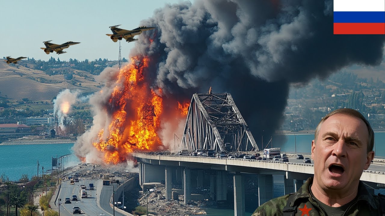 1 Minute Ago! Crimean Bridge Destroyed! 600 Russian Trucks Loaded with ...