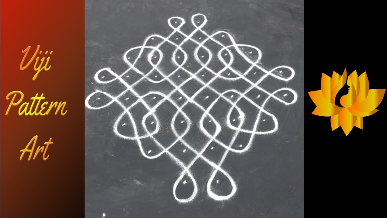 How To Draw Kolam || Sikku Kolam || Simple Kolams || Easy Kolams ...