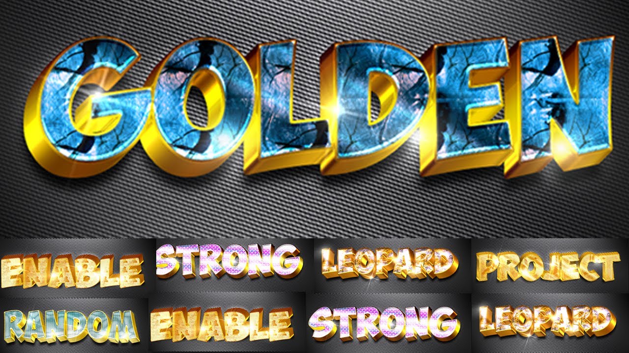 DOWNLOAD FREE PSD 3D Gold Photoshop Tutorial Part 13 - YouTube
