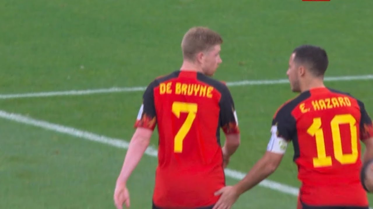 Kevin De Bruyne two free kicks with Thorgan Hazard via KDB CAM (BELMOR ...