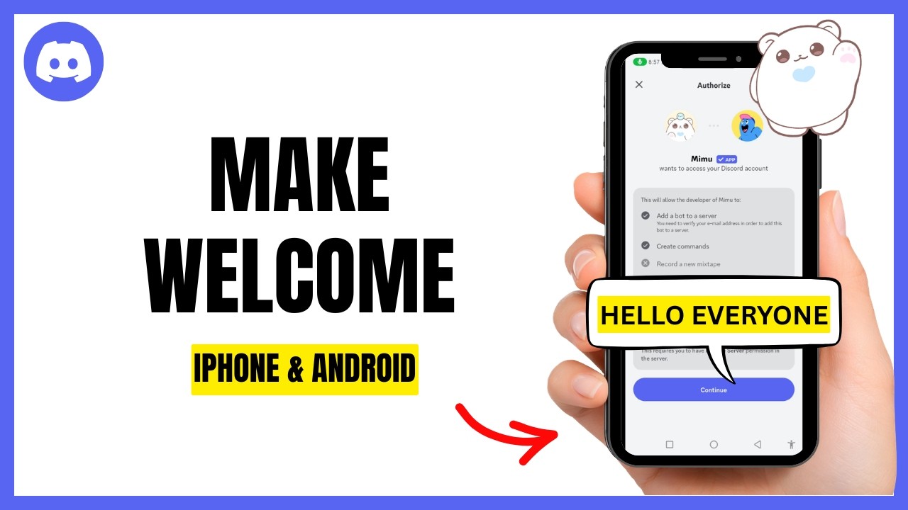 Discord Mobile Welcome Message Setup - Easy Tutorial - YouTube