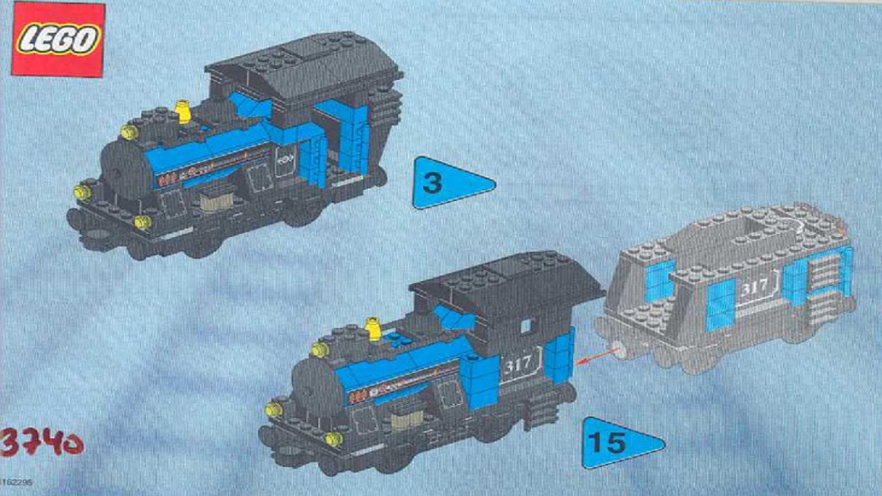 LEGO SMALL TRAIN BASIS 3740 (INSTRUCTION BOOKLET) - YouTube