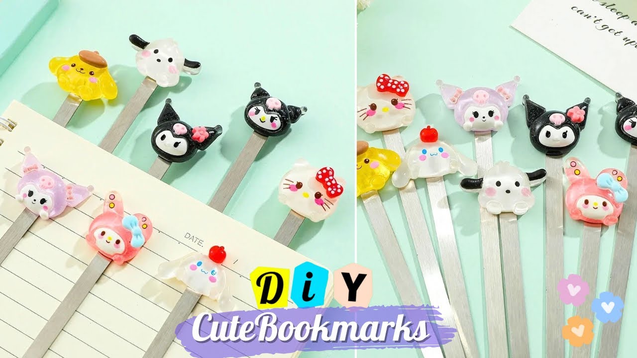 DIY cute bookmarks _ How to make cute bookmarks at home - YouTube