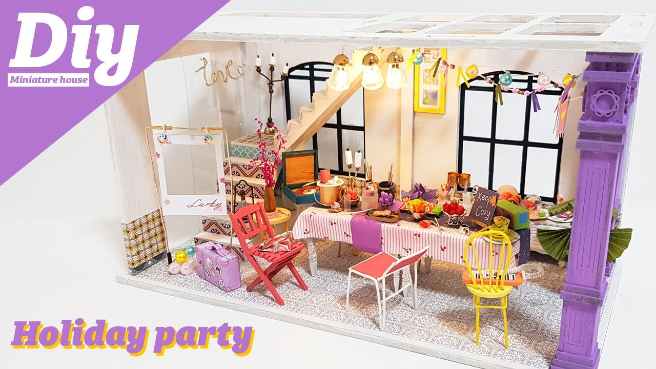 DIY Miniature Dollhouse Kitㅣholiday partyㅣ홀리데이파티ㅣ미니어처하우스ㅣ박소소(soso ...