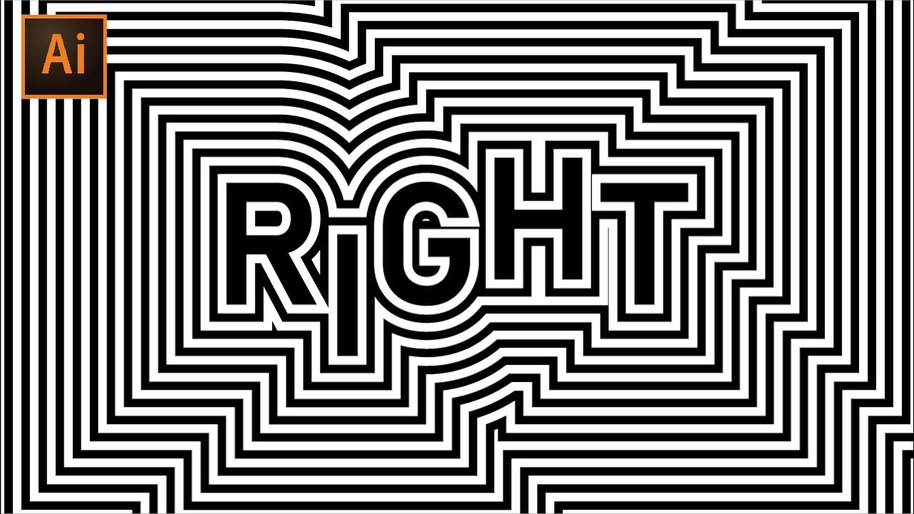 Illusion Text Effect Tutorial - Adobe Illustrator #shorts #illustrator ...