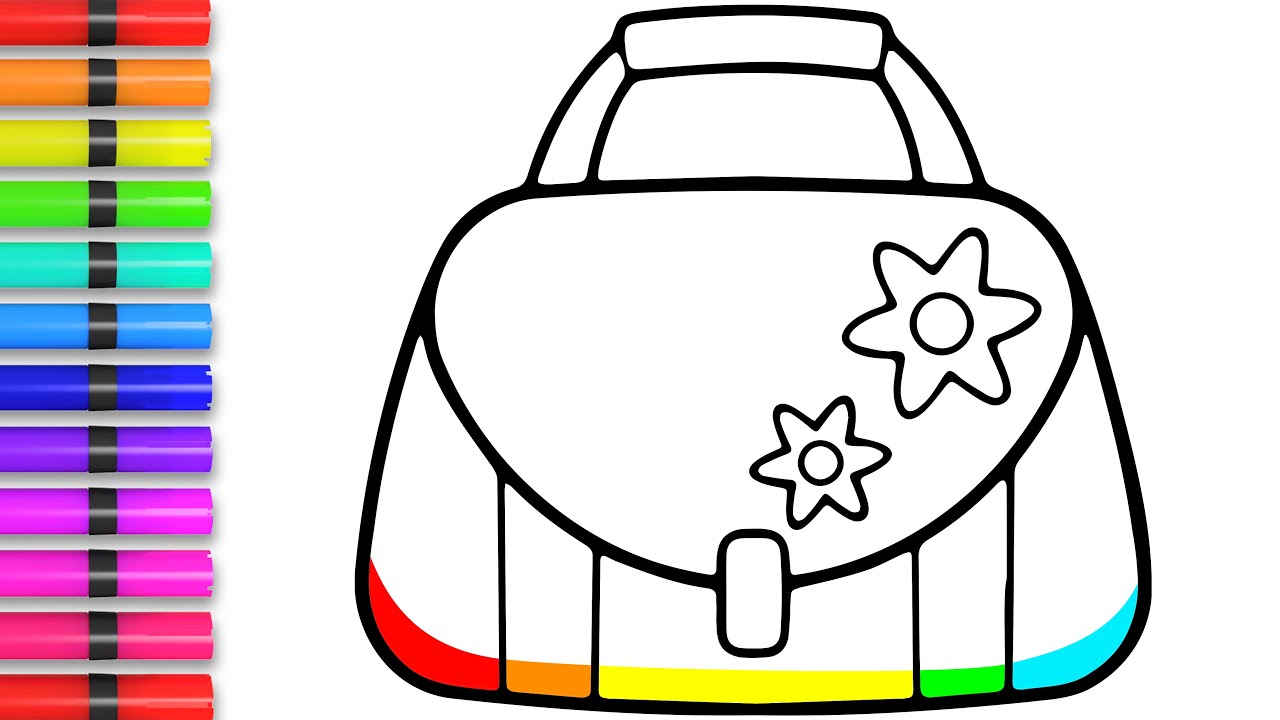 Ladies Bag Drawing, Painting, and Coloring for Kids & Toddlers | Magic ...