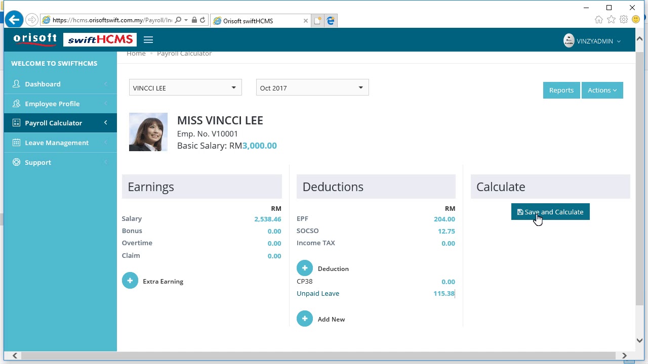 Orisoft swiftHCMS - Payroll Process and Reports Download - YouTube