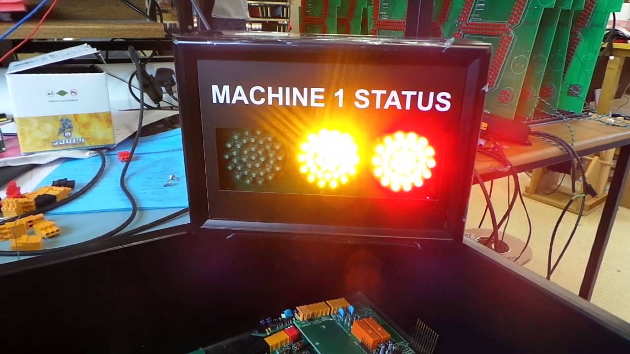 Andon board system for over-door or wall mounting. Ultra bright LEDs ...