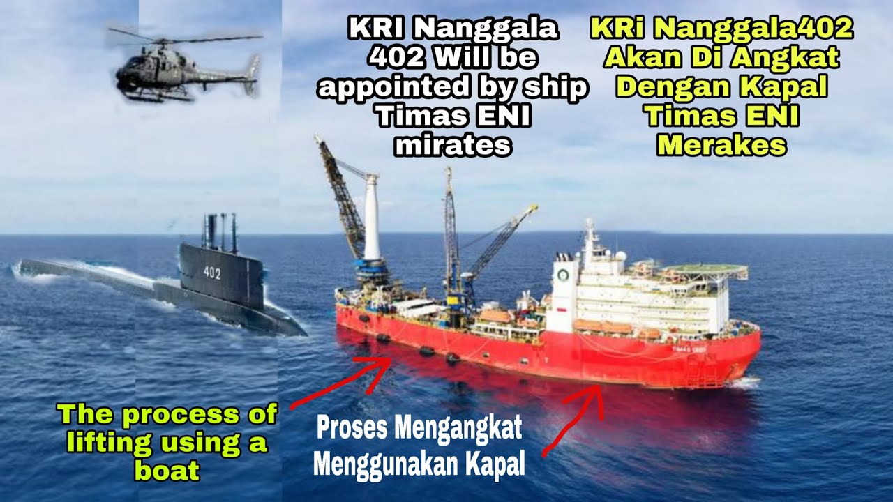 Kapal Selam KRI Nanggala402 Akan Diangkat Pakai Kapal Timas ENI Merakes ...