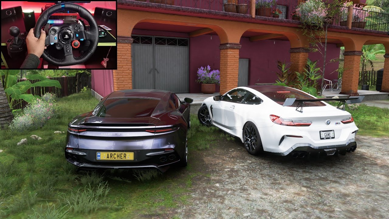 Aston Martin DBS Superleggera - BMW M8 Comp Forza Horizon 5 | Logitech ...