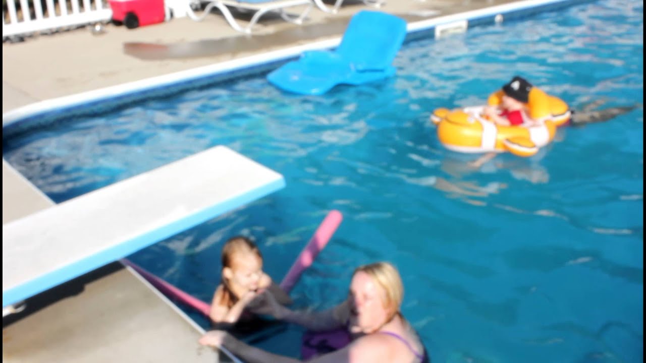 Maddie Swimming Across the Pool - YouTube