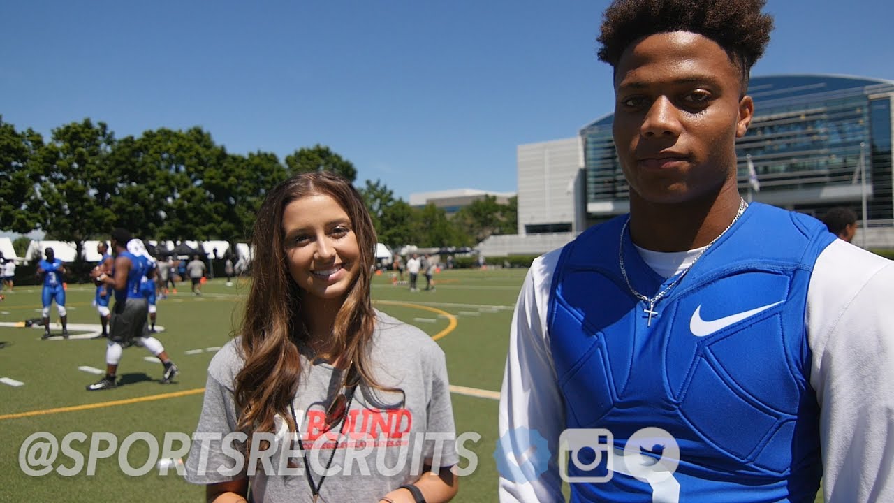 The Opening Finals: Jordyn Adams WR Recruit Interview w/ Reporter ...