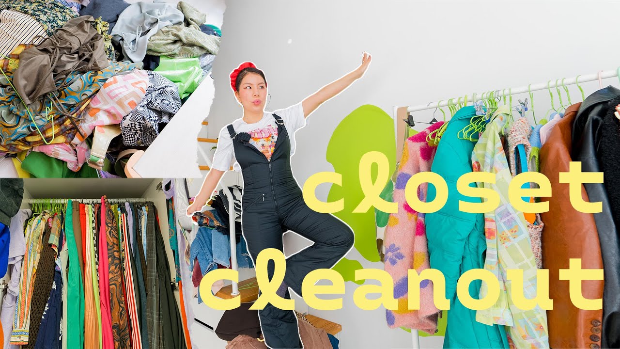 decluttering my closet ⋆.˚ trying on ALL my clothes | making space for ...