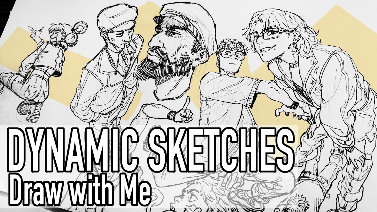 Drawing Dynamic Sketches Daily Drawings - YouTube