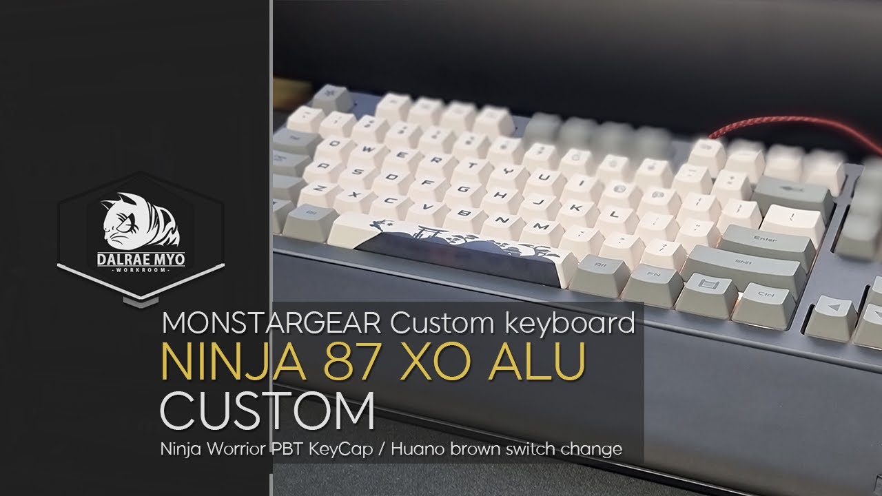 NINJA 87 XO ALU v1 | 커스텀 키보드 키캡 & 스위치 교체 - YouTube