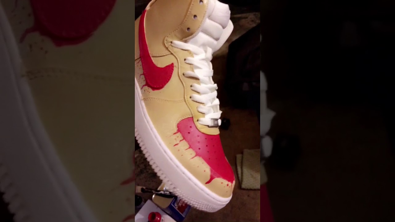 Blood dripping Af1 custom - YouTube