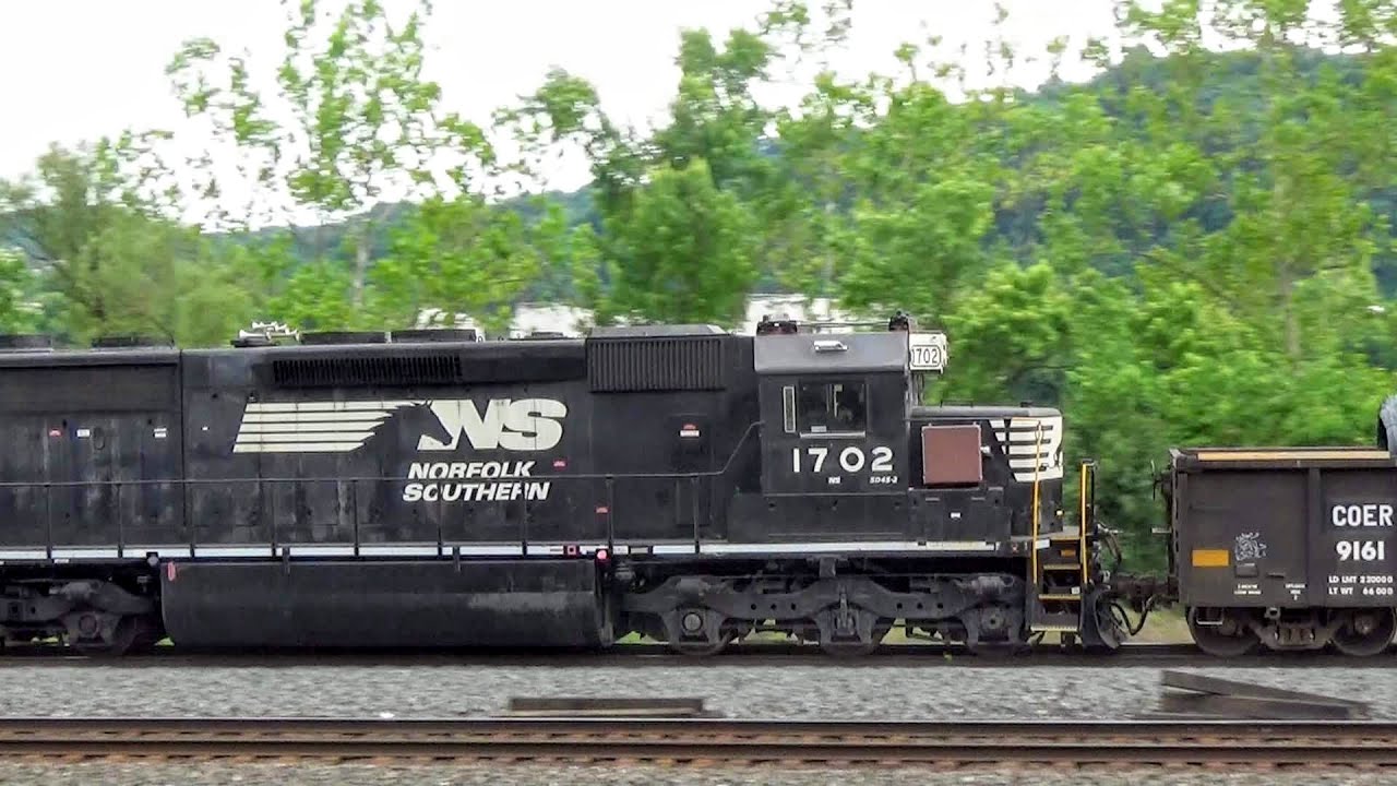 RARE!!! SD45-2 NS 1702 on an Eastbound Manifest on the Fort Wayne Line ...