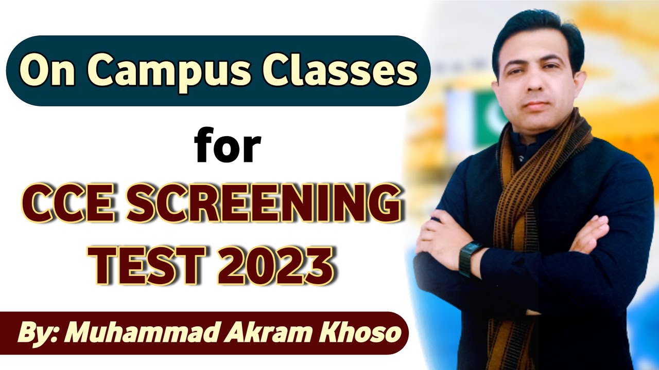 Starting On Campus Classes For CCE Screening Test 2023 and CSS MPT ...