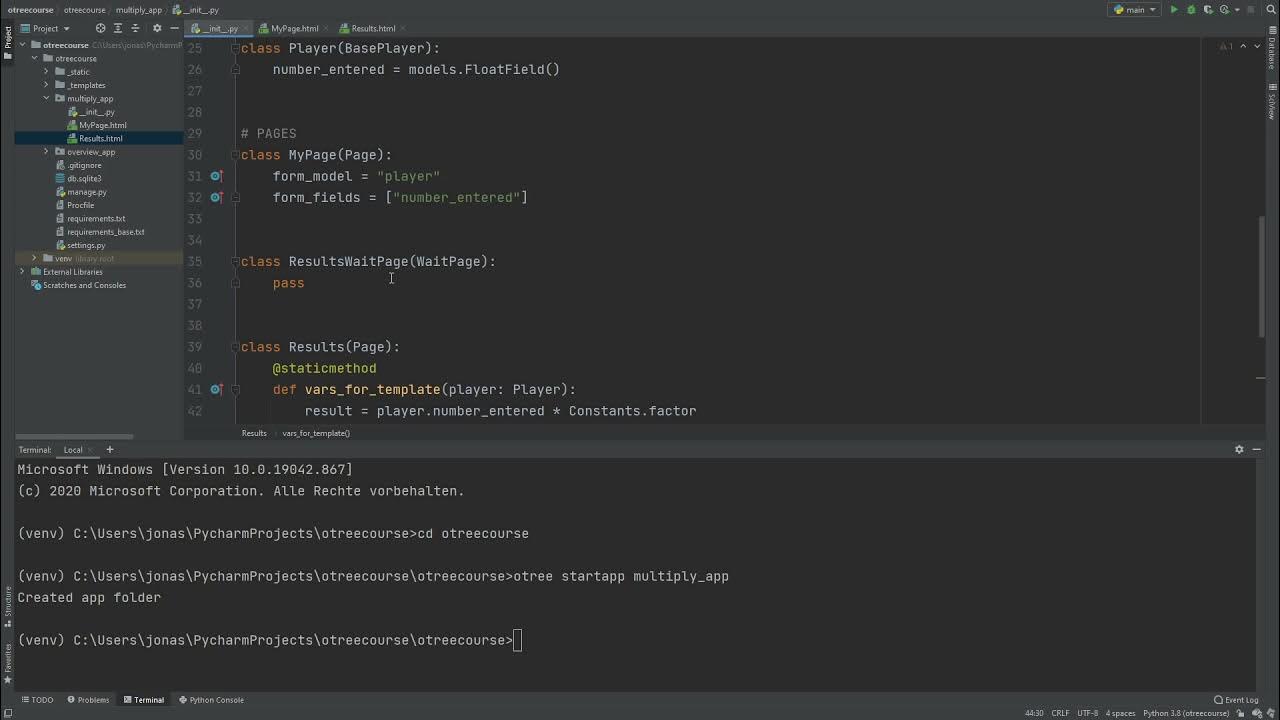 oTree Tutorials Part 4: A first Simple Game (oTree 5) - YouTube