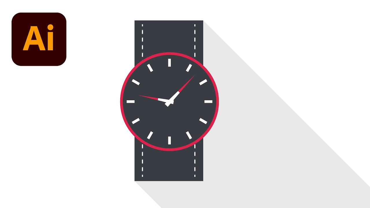 Flat Design Clock || Adobe illustrator Tutorial 🔥🔥 - YouTube