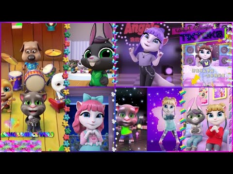 Mini tom🪅+Angela 2🌈+Tom friends🎉+Angela🎁+Mini Angela🎀 Tiktok Videos!|SING&DANCE VER.)