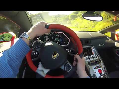 Lamborghini aventador   - Test drive on road