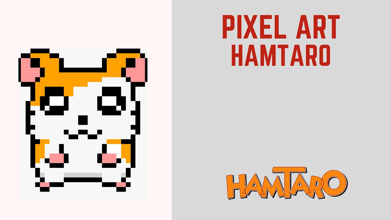How To Draw Pixel Art Hamtaro #pixelart - YouTube