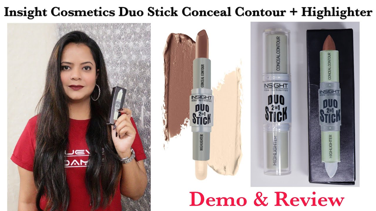 Insight Cosmetics Duo Stick Conceal Contour + Highlighter Demo and ...