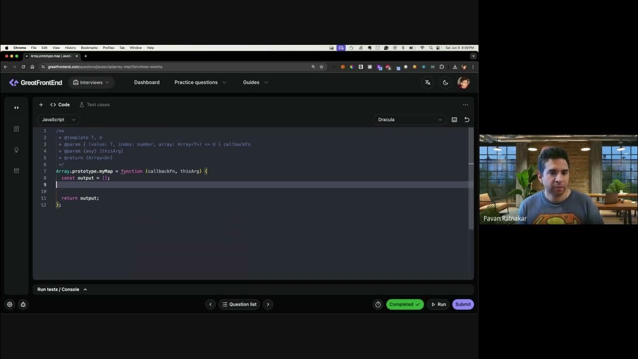 Frontend interview - Array.prototype.map | Javascript - YouTube