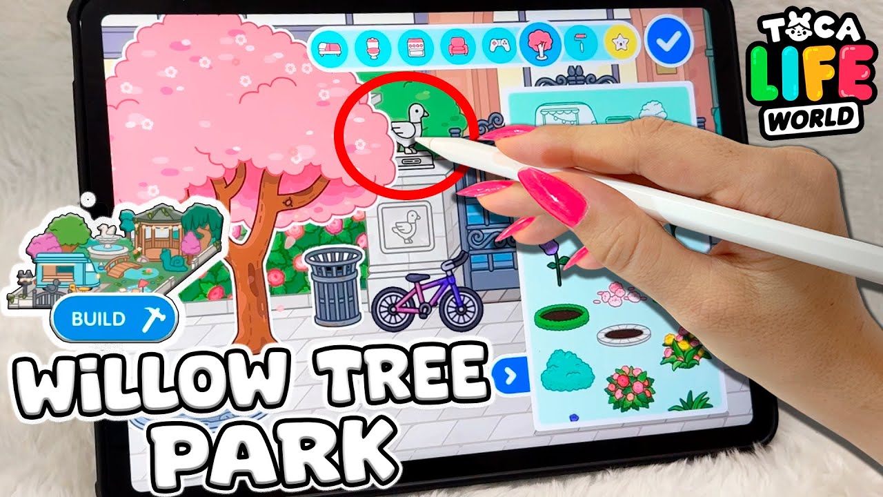 NEW Update WILLOW TREE PARK🌳🌼 Toca Life World |Design Ideas Aesthetic ...